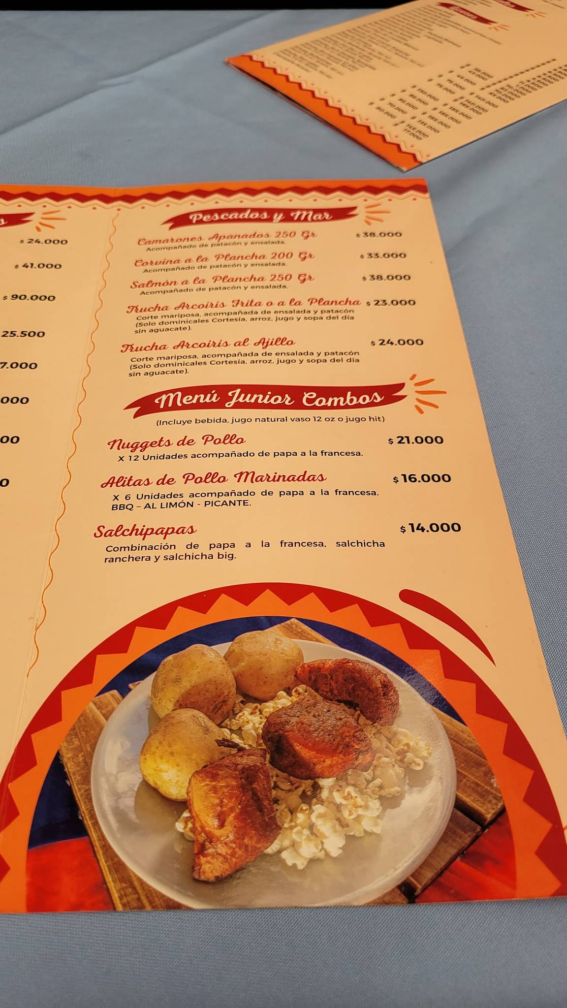 Carta del restaurante Rancho Cuyquer, Pasto, Calle 18 #51c-105