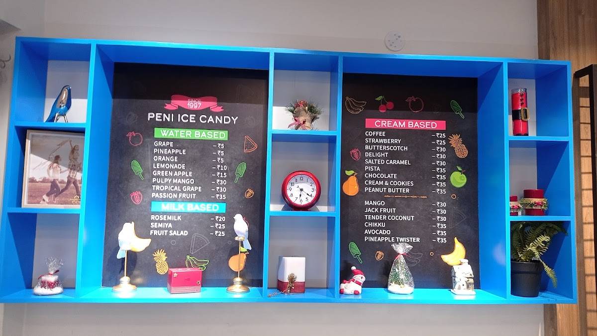 Menu at Peni Ice Candy - Aluva, Kochi, Kochi, Poonkavanam Towers