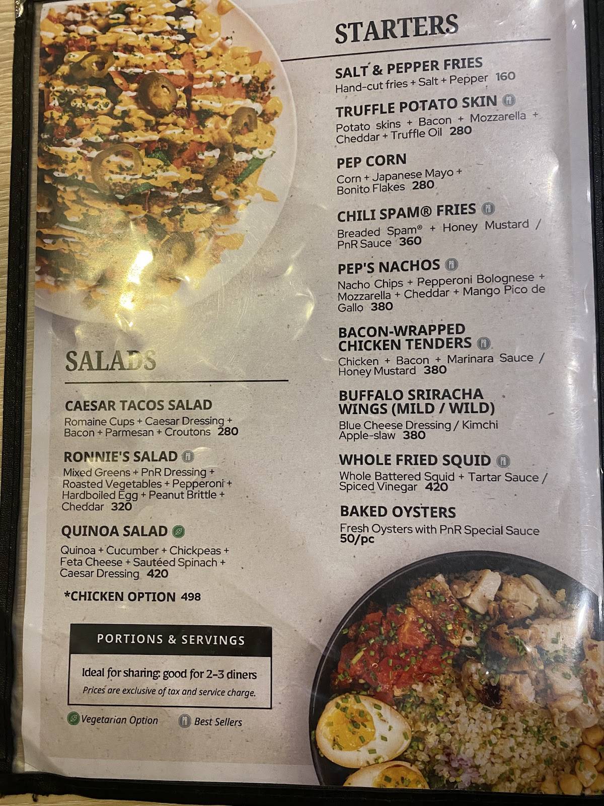 Menu at Pep & Ronnie - AC Branch restaurant, Angeles