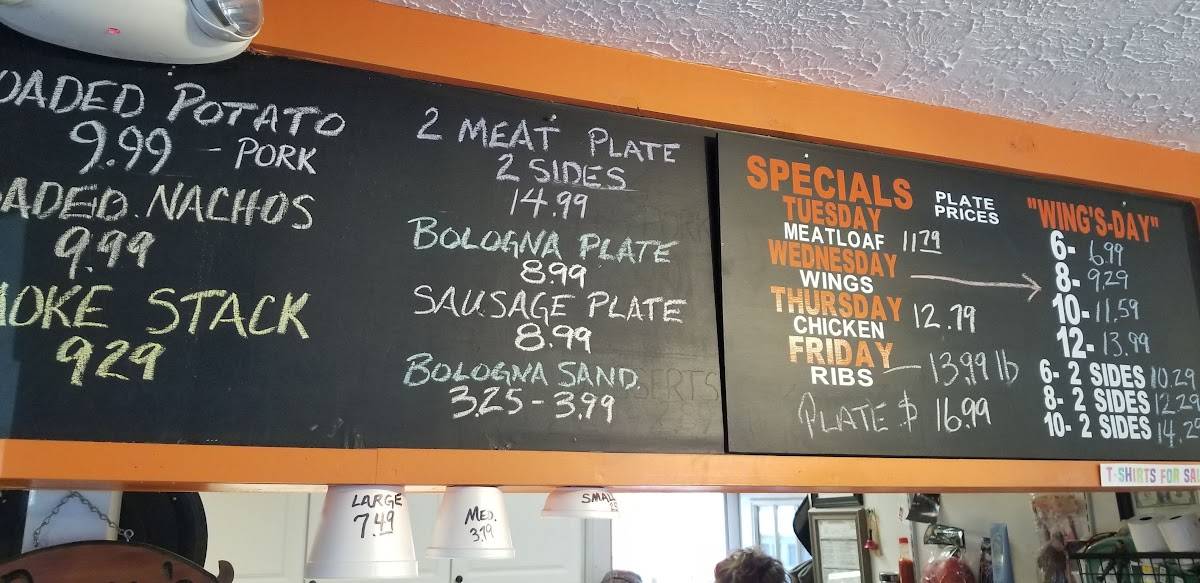 Menu at Perrys Smokin Pig BBQ, White House