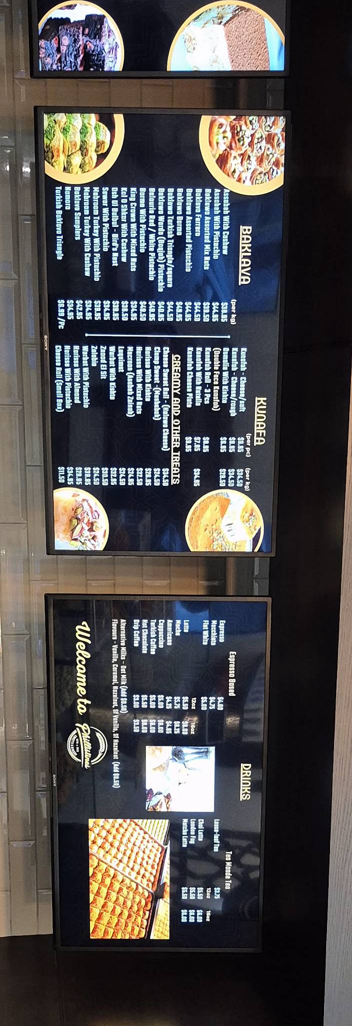 Menu at Phillistines Bakery & Sweets, Calgary