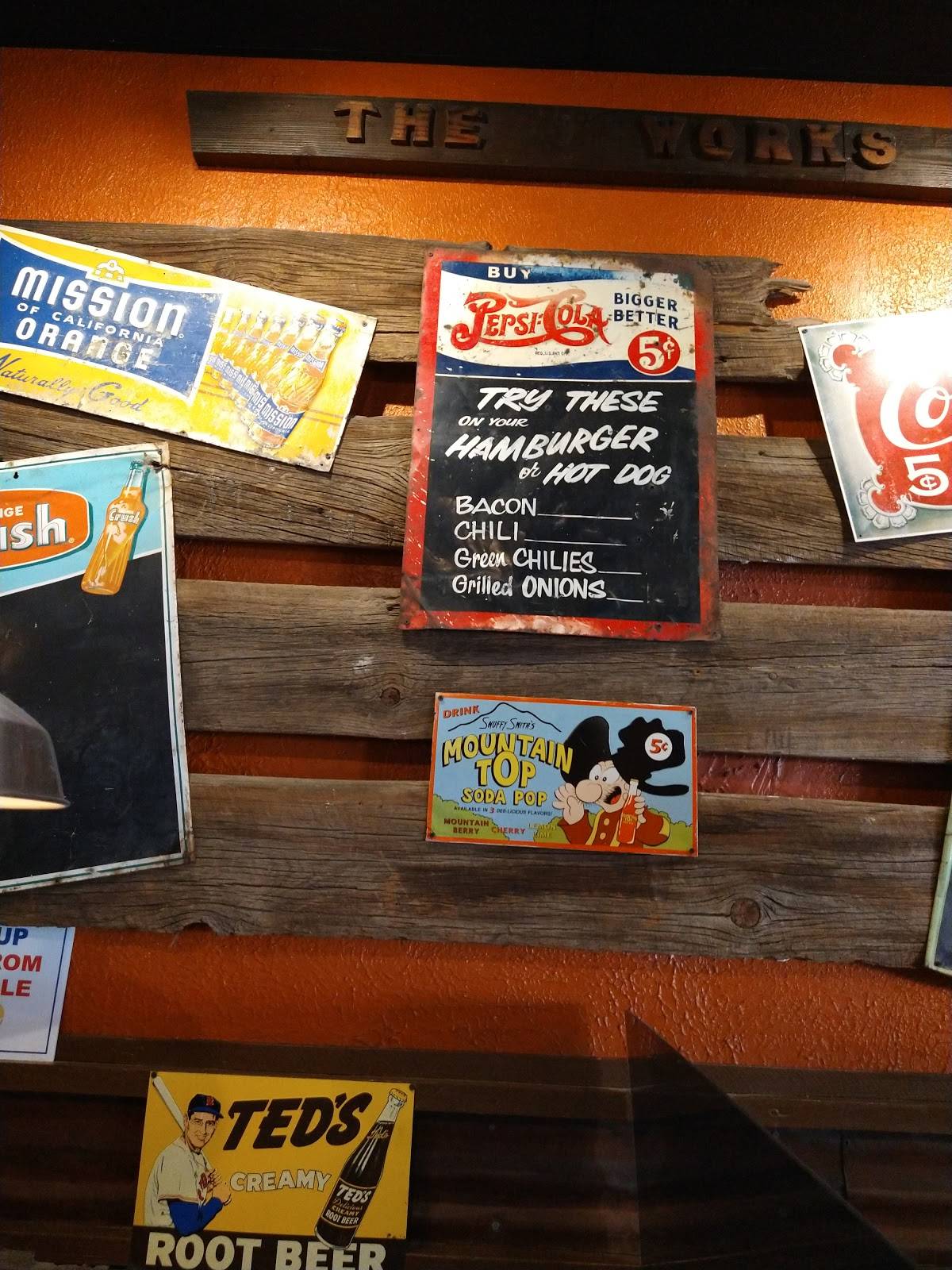 Menu at Original Hamburger Works pub & bar, Phoenix