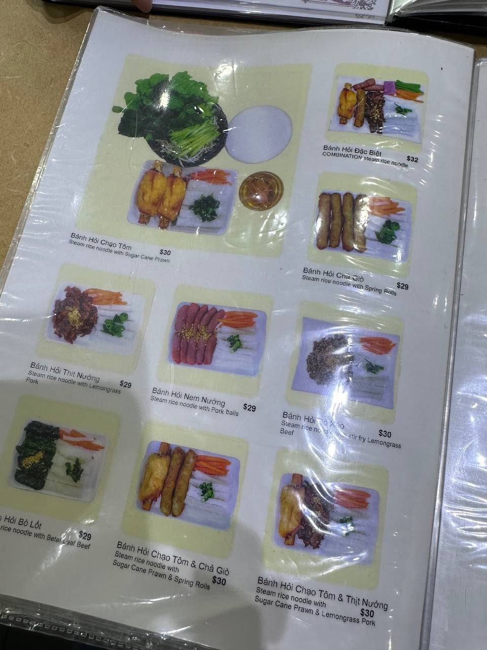 Menu at Phu Quoc Vietnamese & Chinese Restaurant, Cabramatta