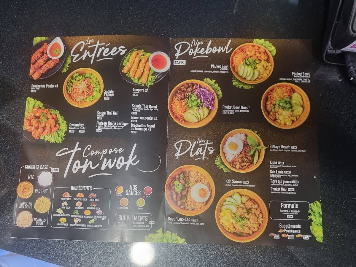 Menu au Phuket Wok Cergy restaurant, Cergy