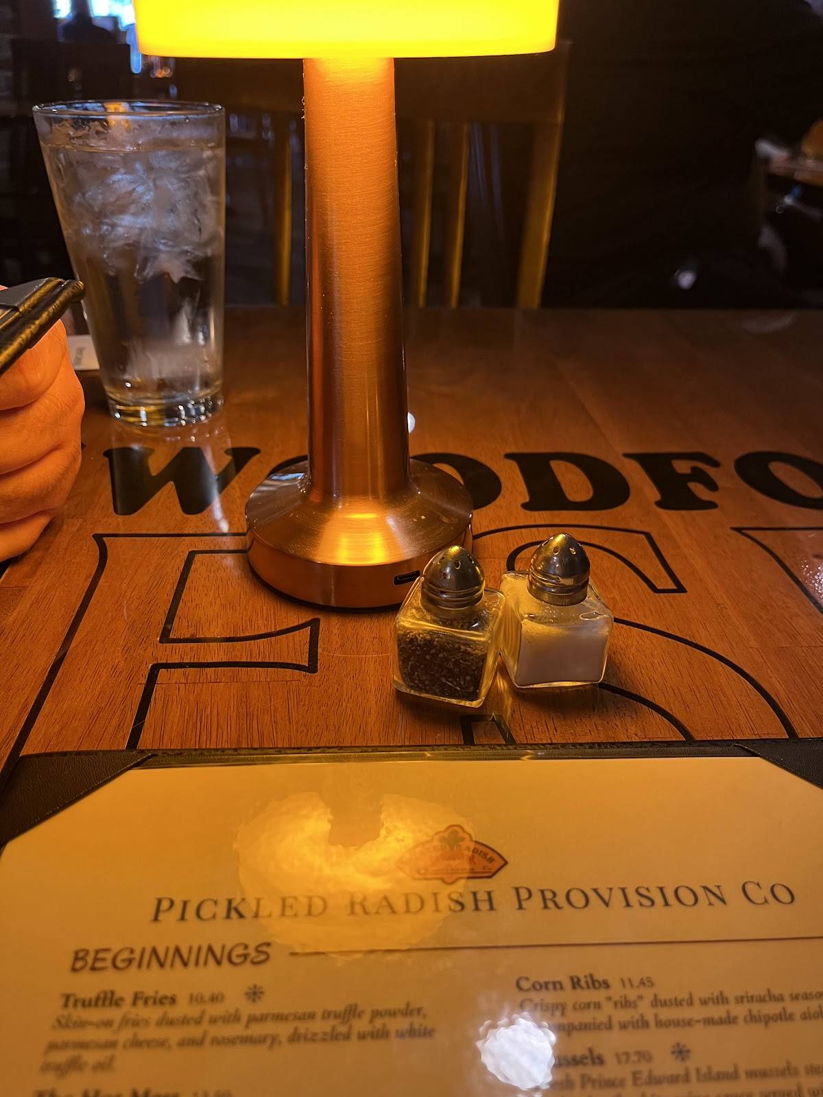 Menu at Pickled Radish Provision Company steakhouse, Eureka