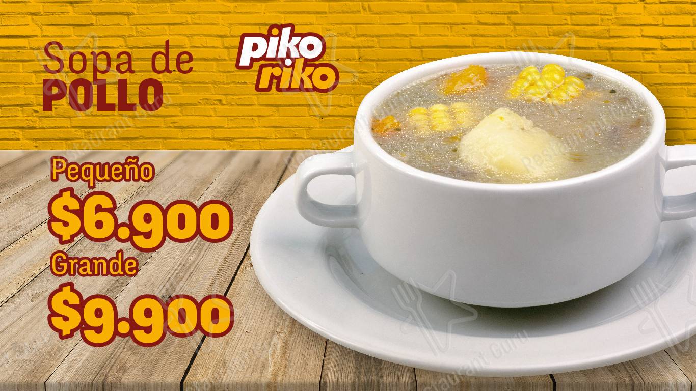 Carta del restaurante Piko Riko, Sincelejo
