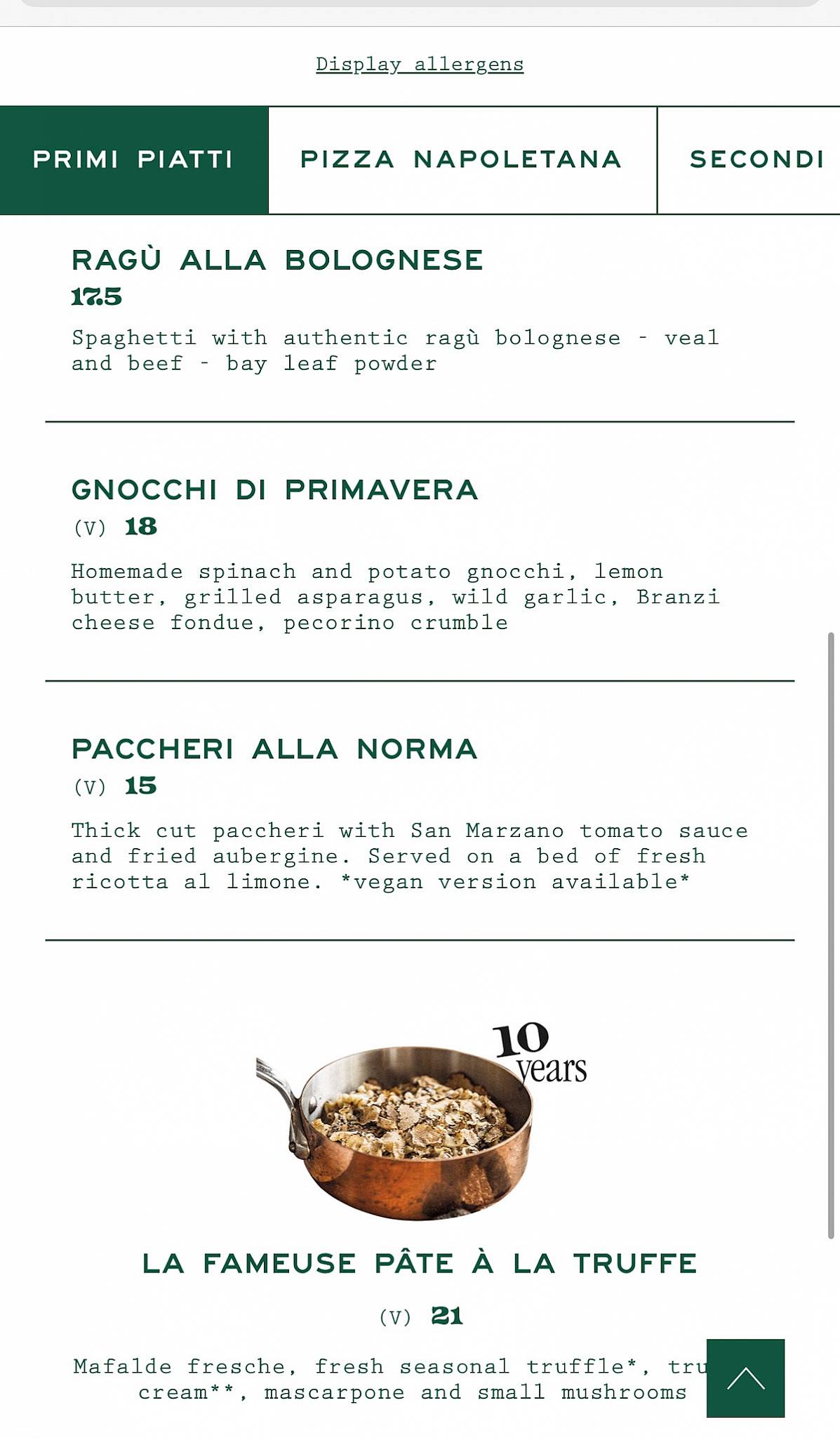 Menu at Pink Mamma BBQ, Paris