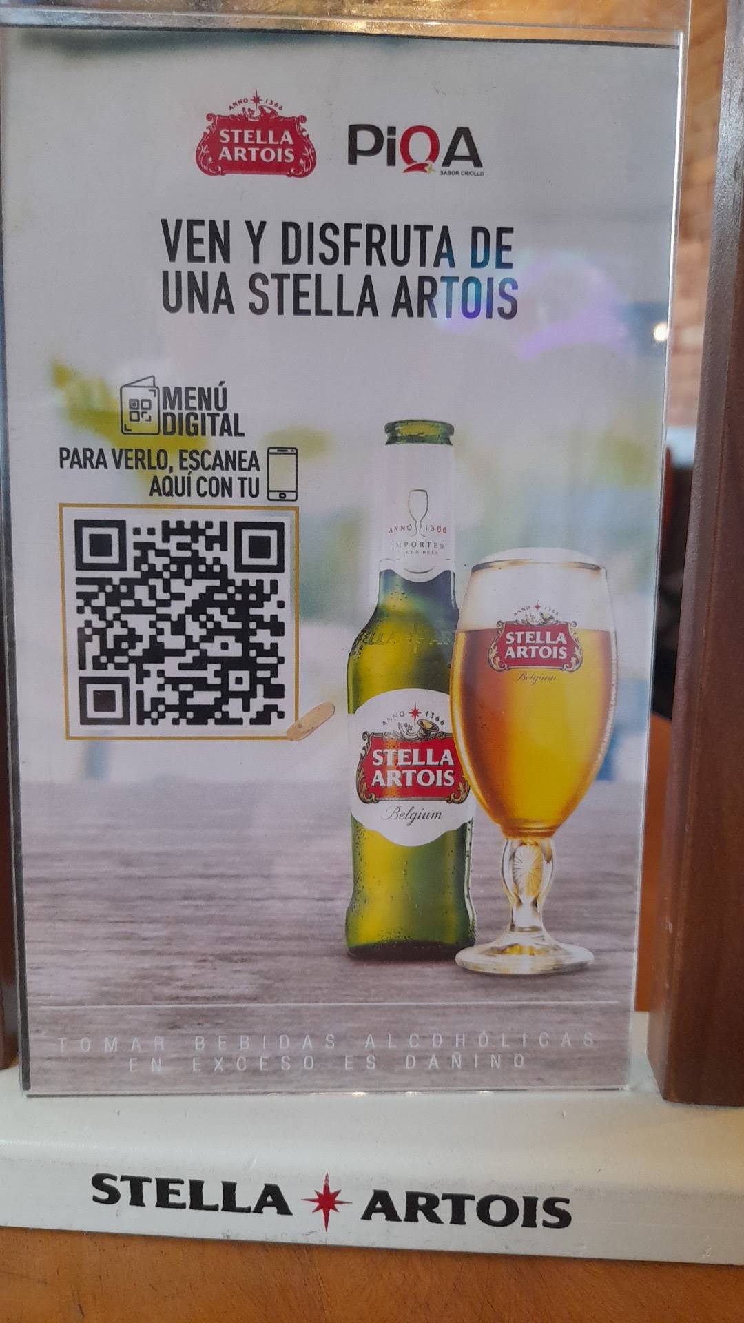 Carta del restaurante PiQA, Piura