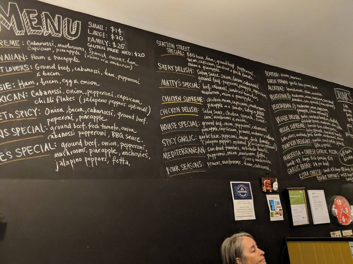 Menu at Pizza Delish pizzeria, Blackheath