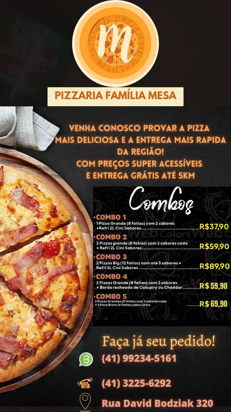 Menu em Pizzaria Família Mesa, Curitiba
