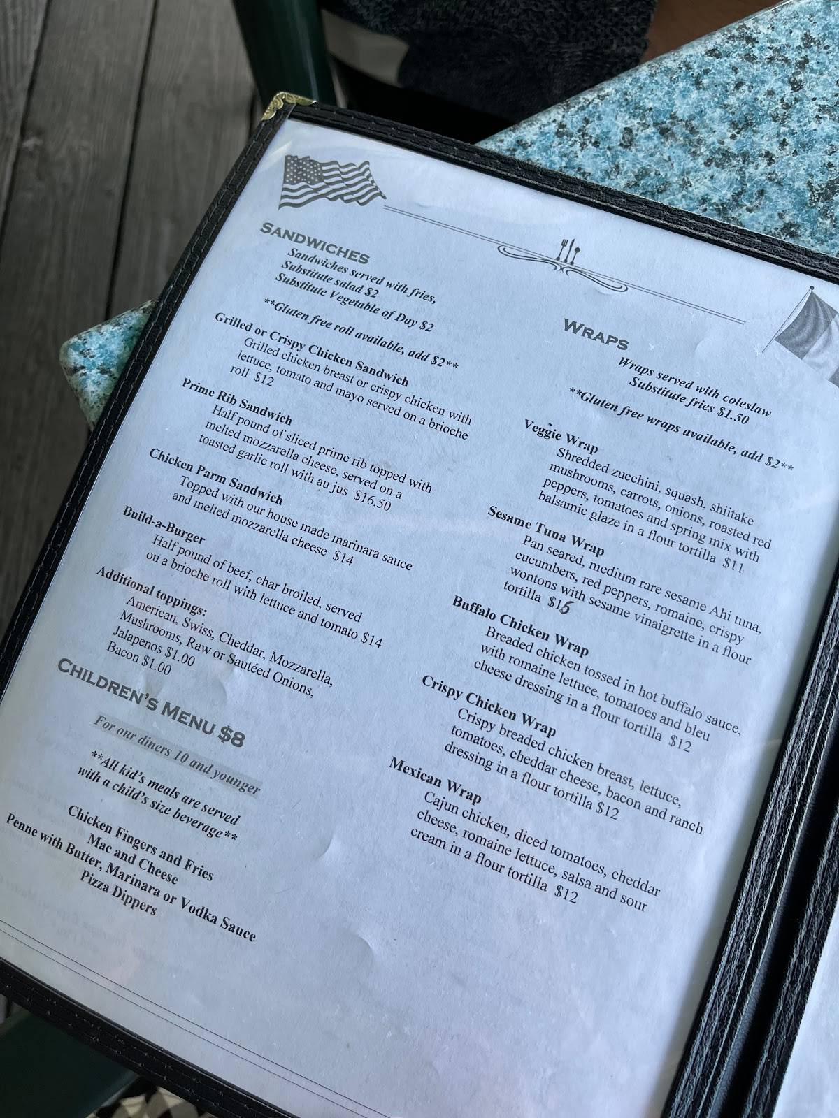 Menu at Emerald Point Restaurant and Marina, Greenwood Lake