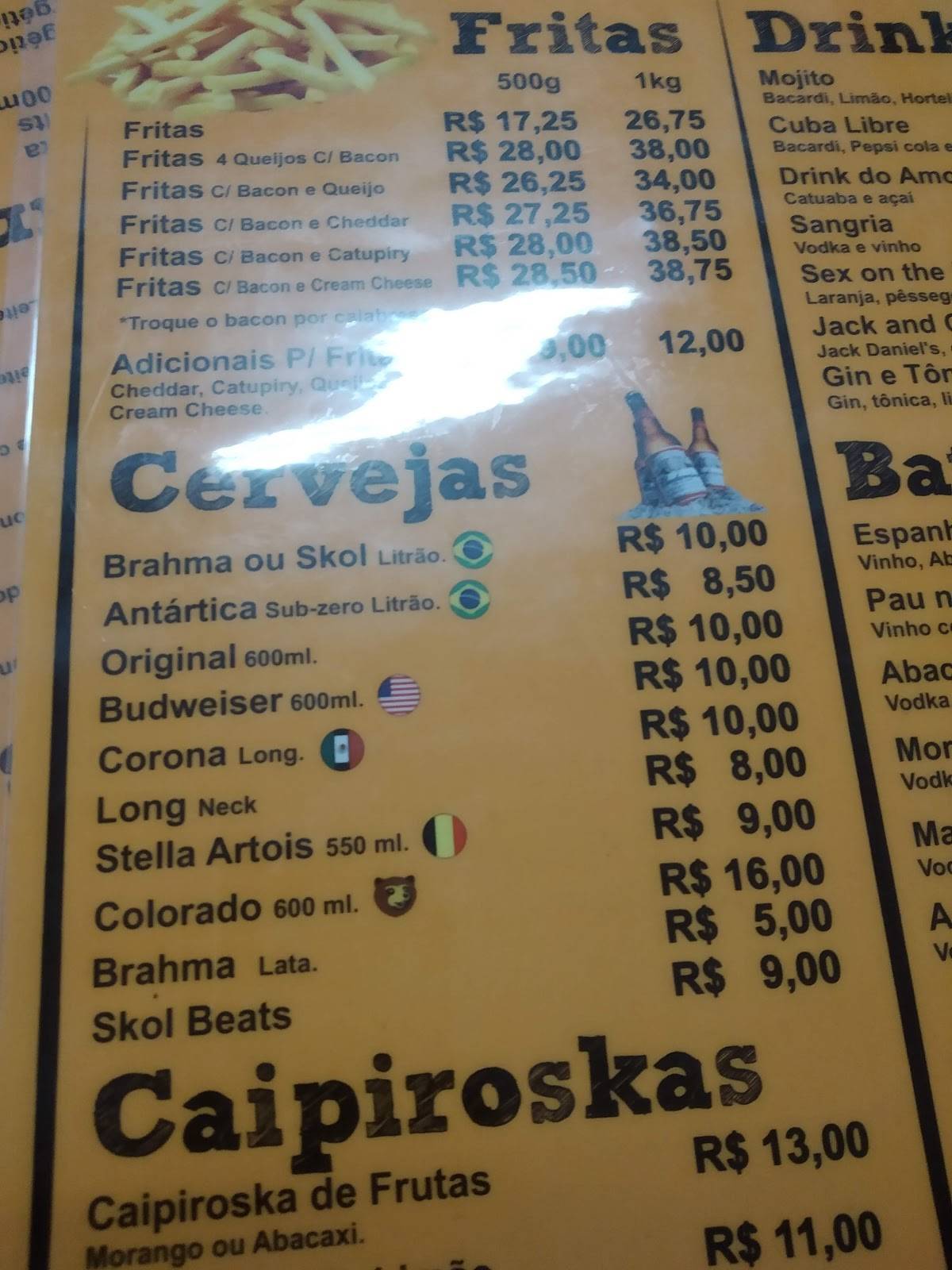 Menu em Poco Loco Bar, Campinas