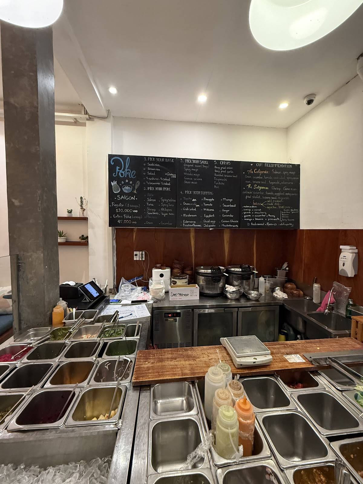 Menu at Poke Saigon restaurant, Ho Chi Minh City, Second floor