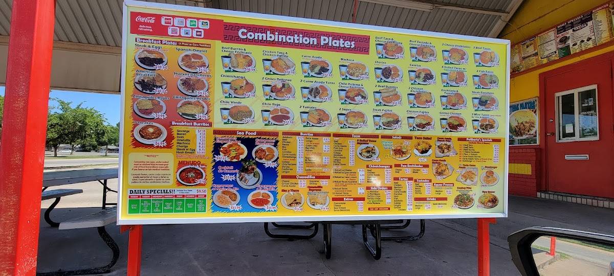 Menu at Polibertos restaurant, Lubbock