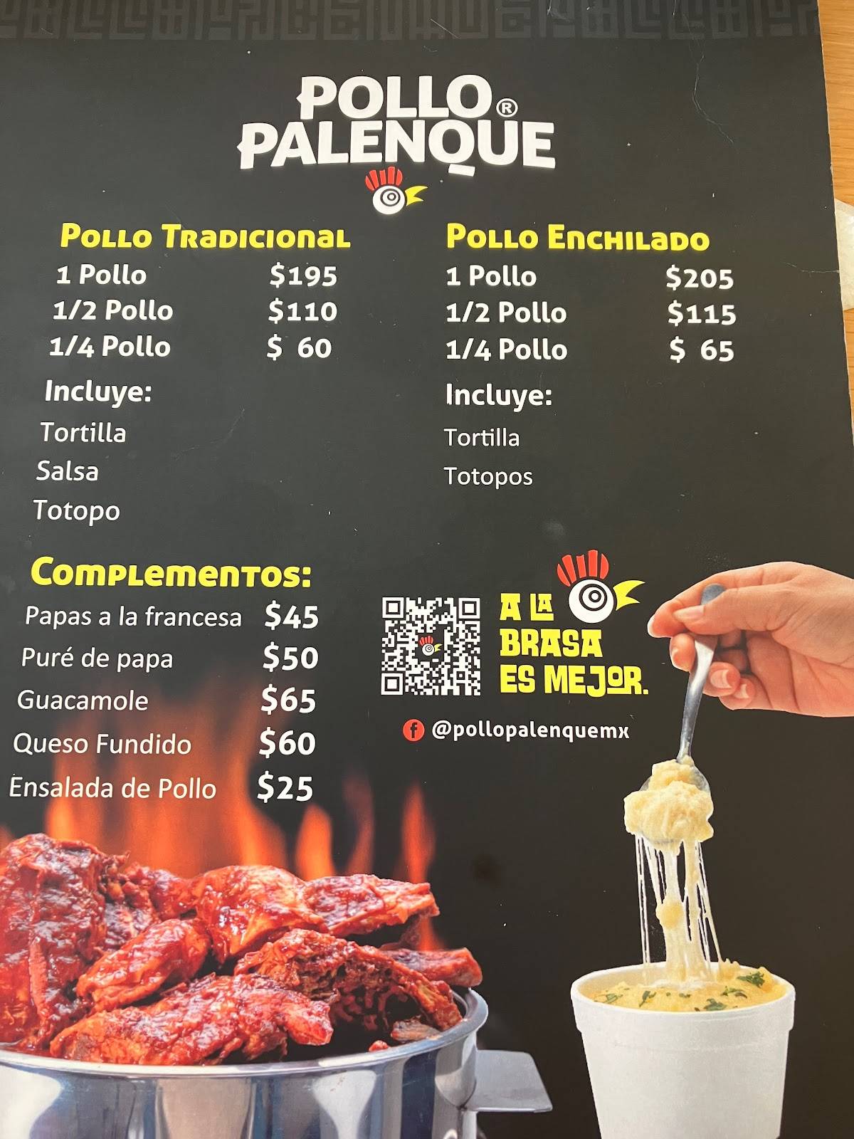 Carta del restaurante Pollo Palénque Centro, Tuxtla Gutiérrez, Central ...