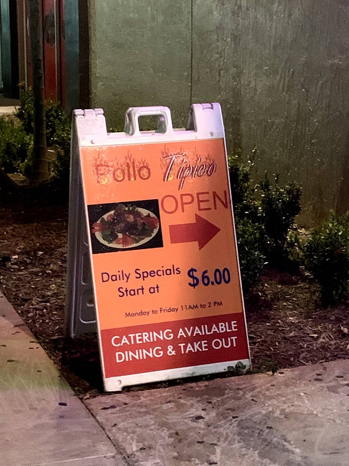 Menu at Pollo Tipico restaurant, Davie, FL-7