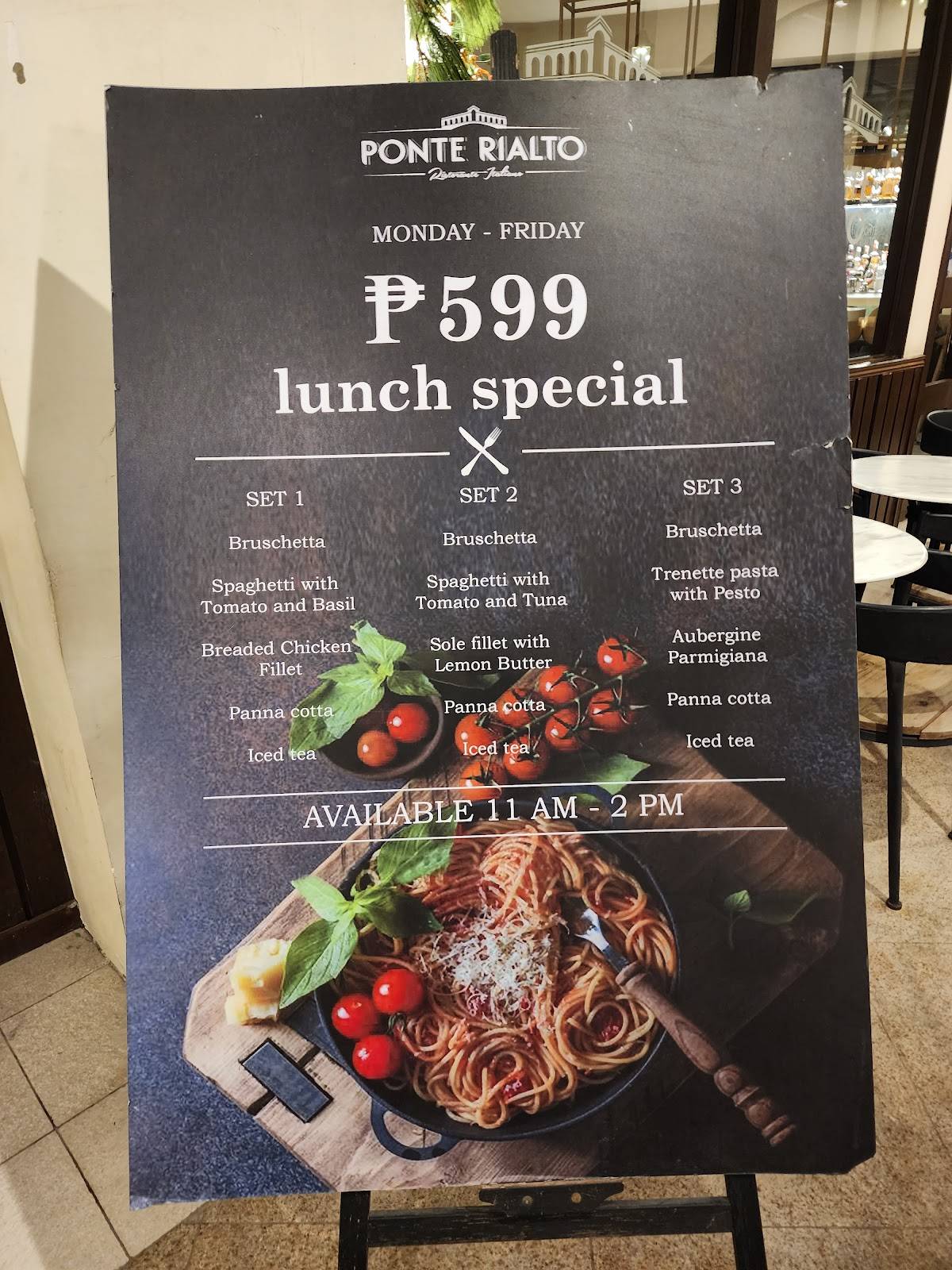 Menu at Ponte Rialto Venice Grand Canal Mall restaurant, Taguig, A122 ...
