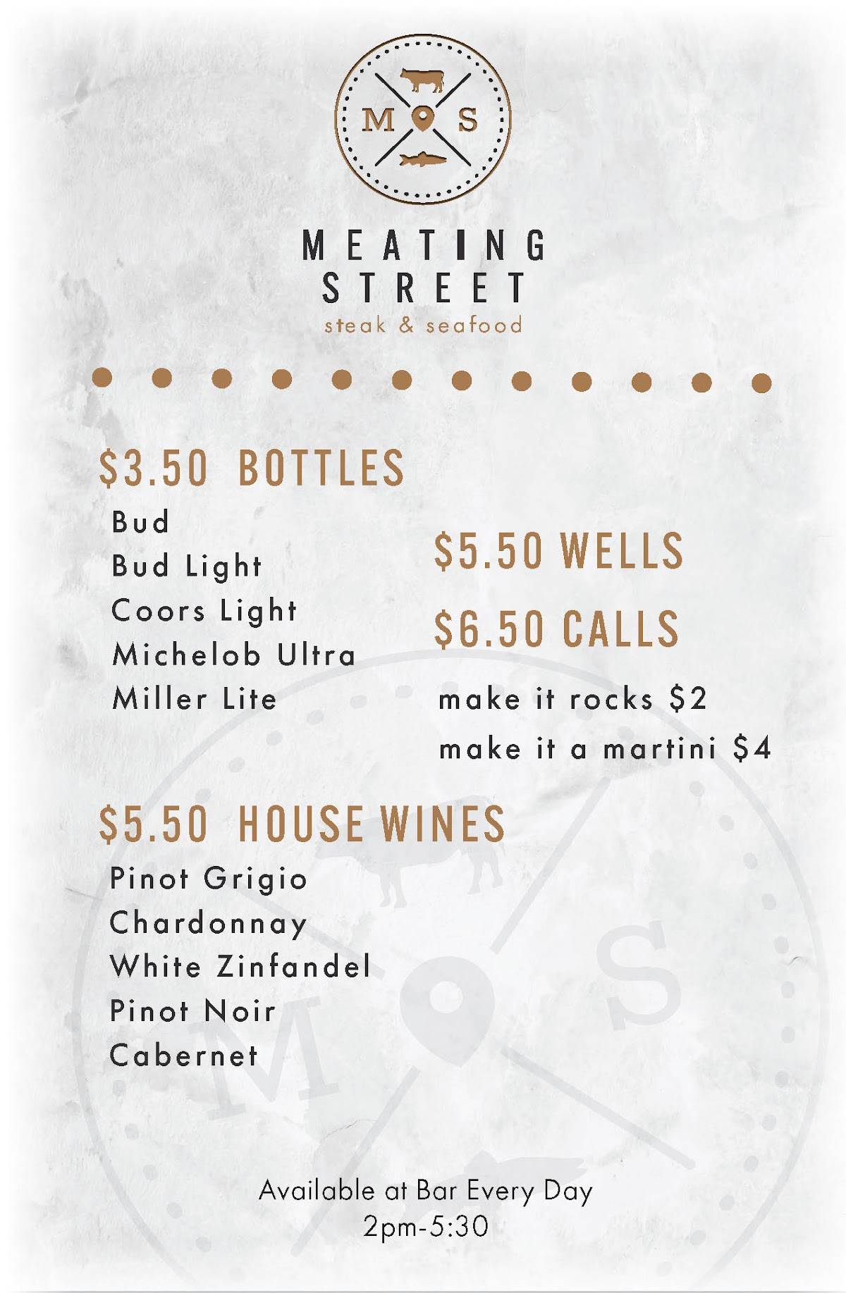 Menu at Meating Street Seafood & Steakhouse, Port St. Lucie