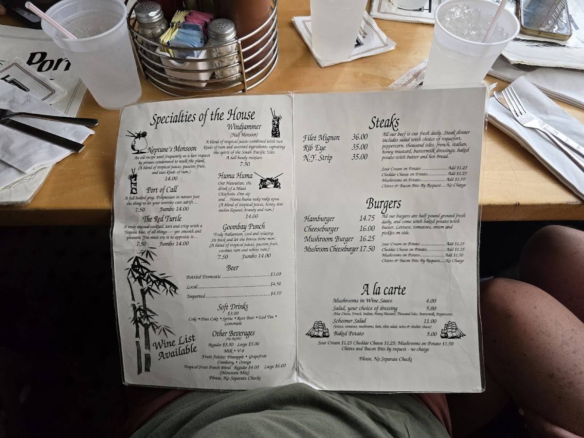 Menu at Port of Call pub & bar, New Orleans, 838 Esplanade Ave