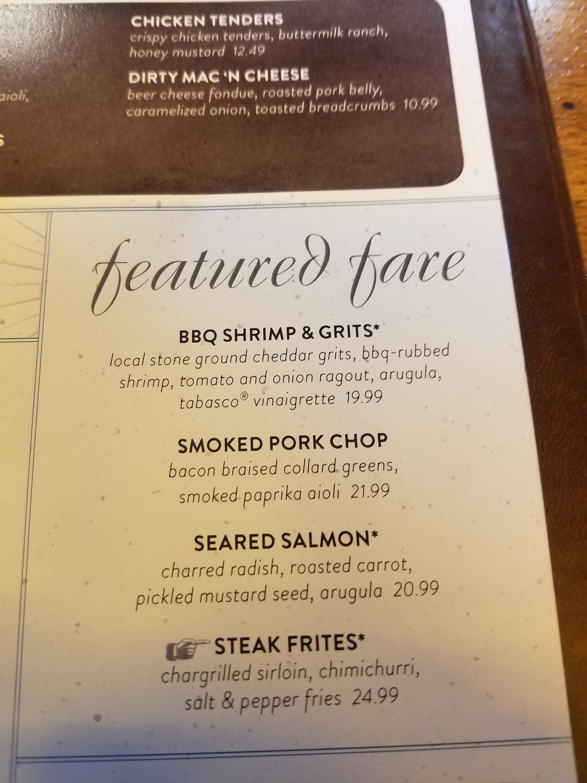Menu at 1897 Market pub & bar, Charlotte, Josh Birmingham Pkwy