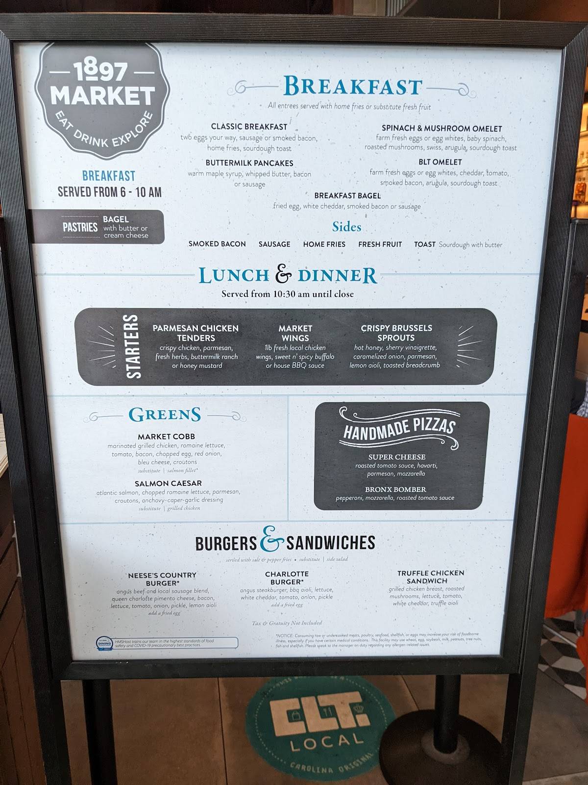 Menu at 1897 Market pub & bar, Charlotte, Josh Birmingham Pkwy