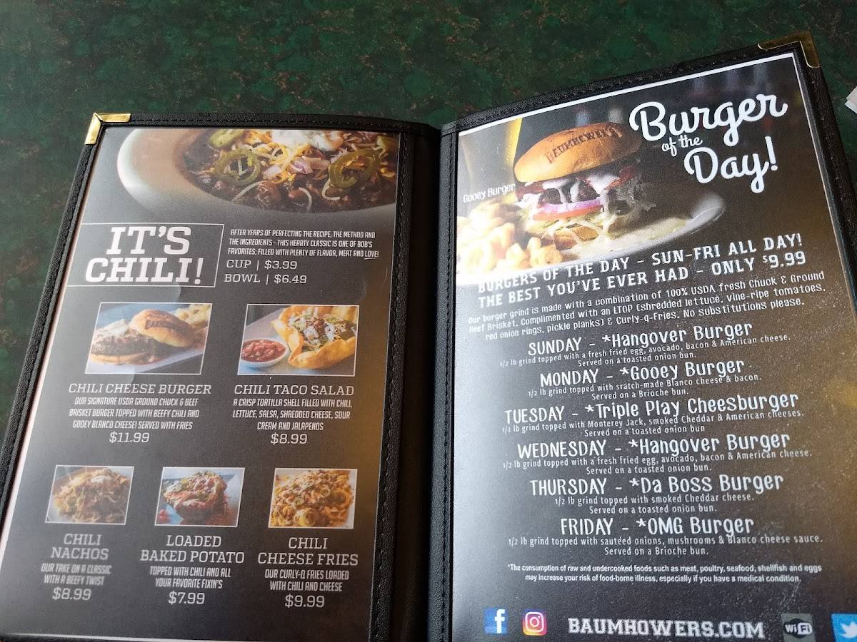 Menu at Baumhower's Victory Grille pub & bar, Montgomery