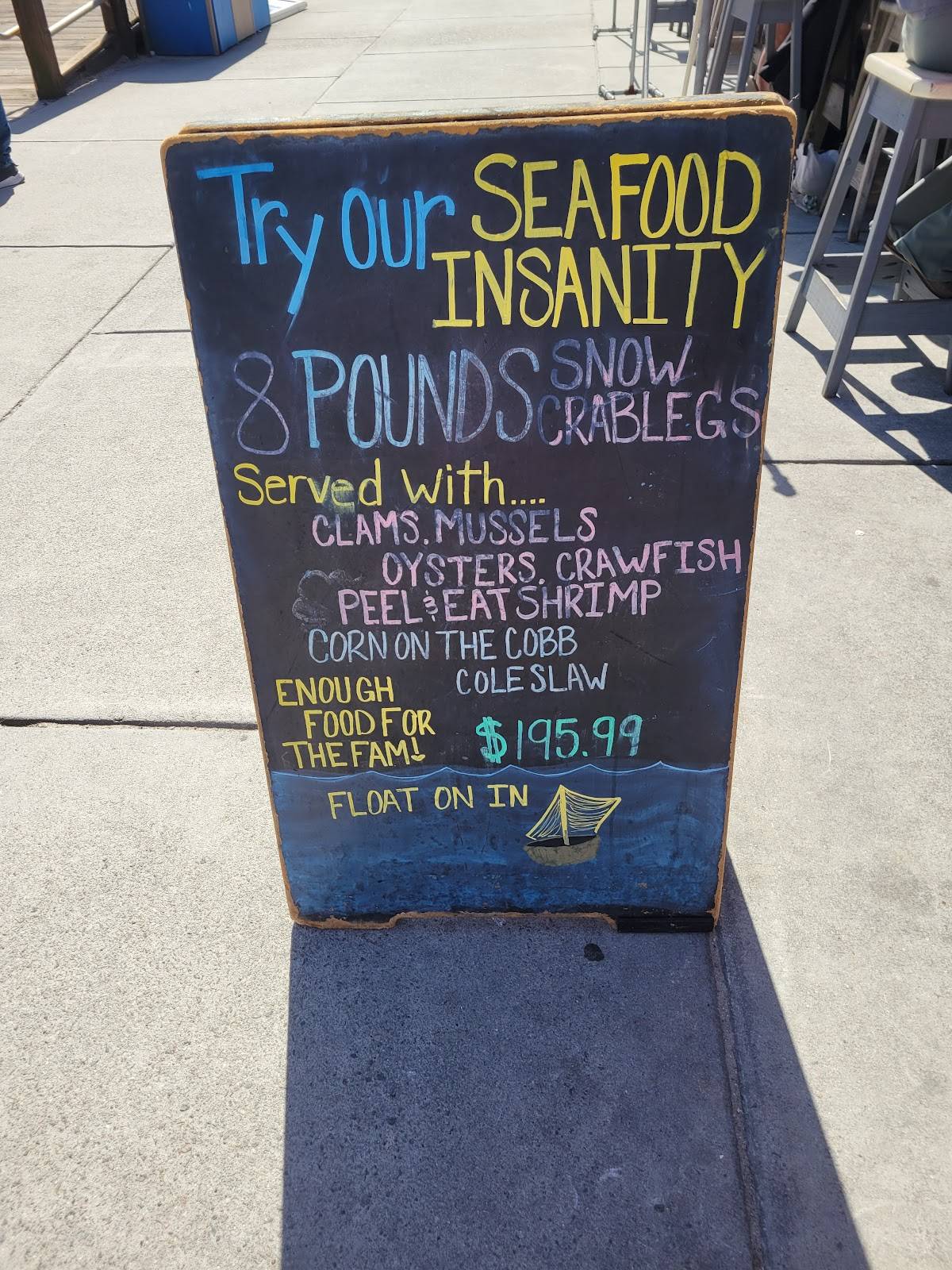 Menu at Buzz's Crab Shack & Seafood pub & bar, Carolina Beach