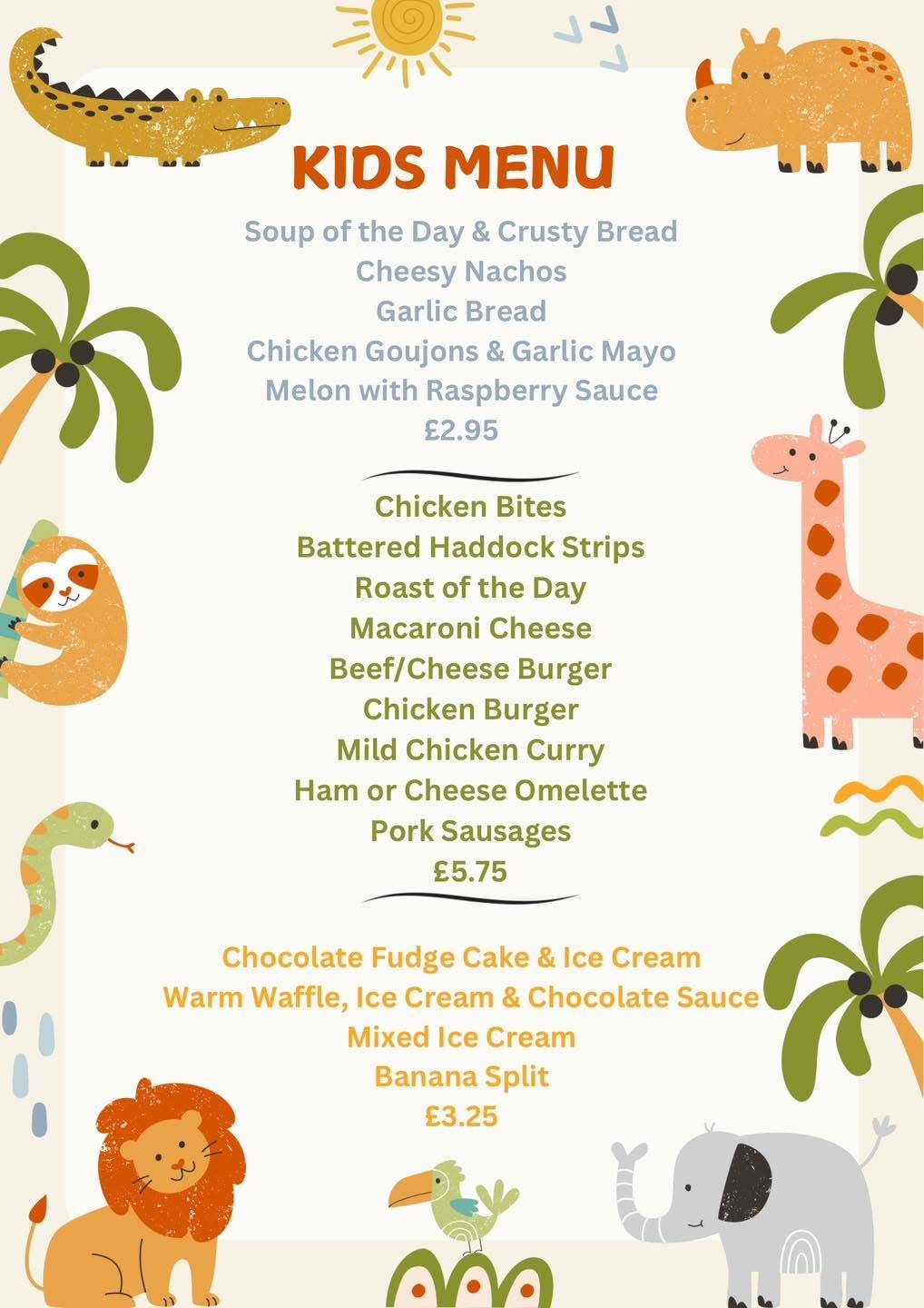 Menu at Metal Bridge Inn pub & bar, Carlisle