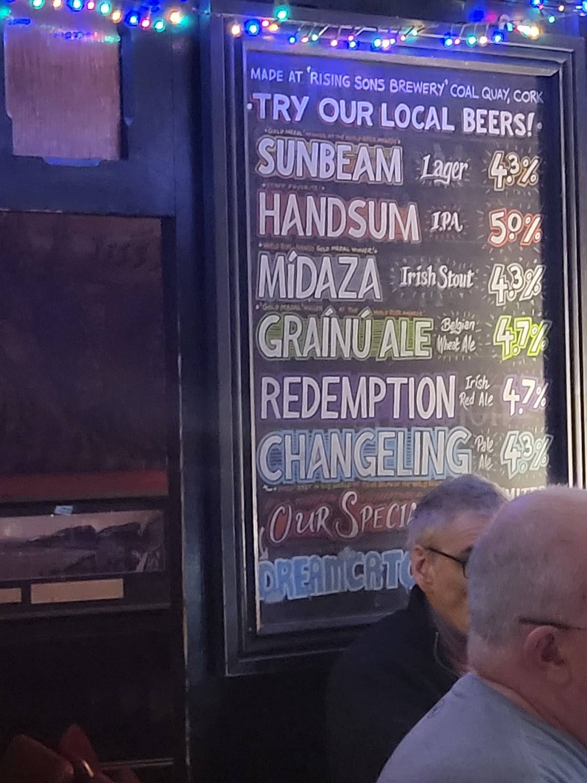 Menu at Mutton Lane Inn pub & bar, Cork