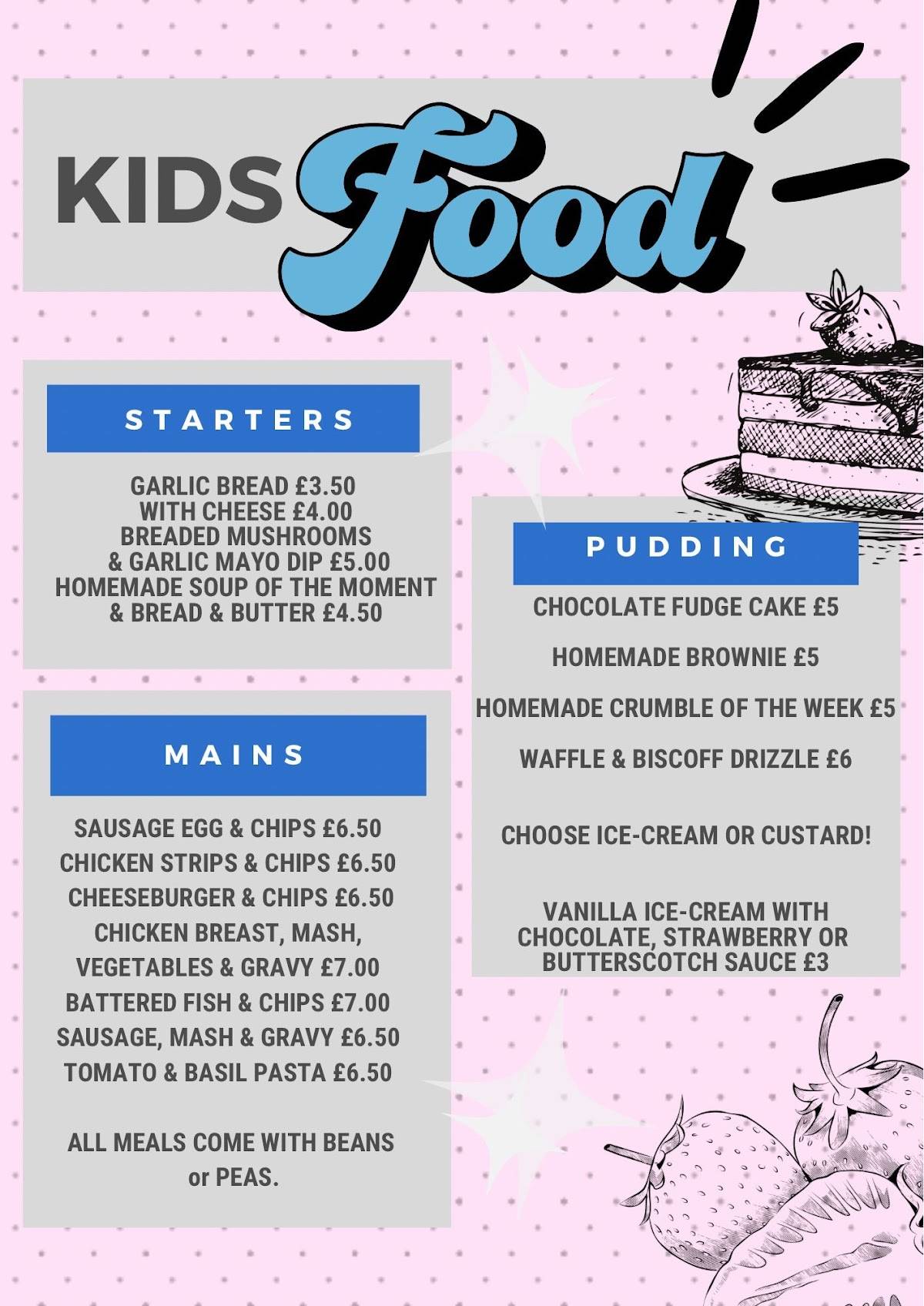 Menu at Red Lion Corley Moor pub & bar, Coventry, Wall Hill Rd