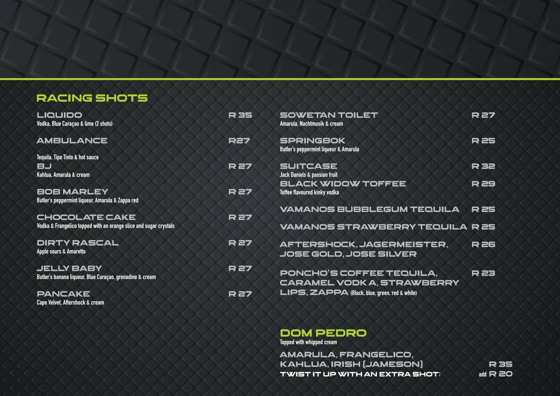 Menu at The Rooftop Grill & Bar, Roodepoort