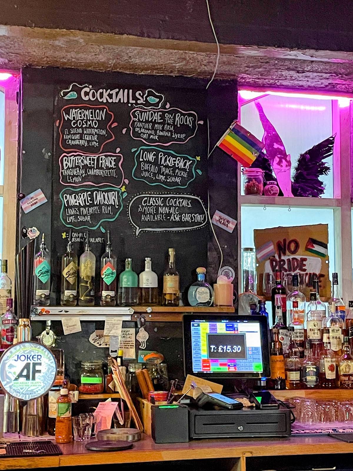 Menu at Stereo pub & bar, Glasgow