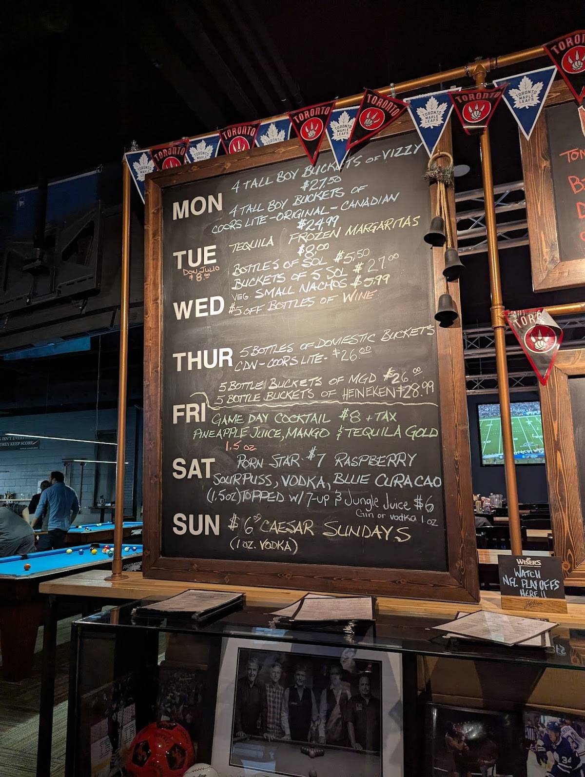 Menu at The Corner Bank Sports Bar & Grill, Toronto