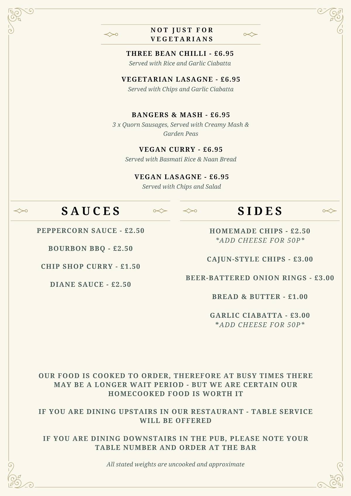Menu at The Cottage Inn pub & bar, Kingswinford, 534 High St