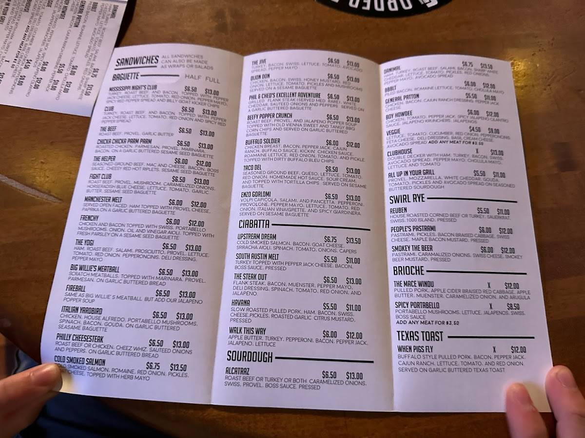 Menu at The Gramophone pub & bar, St. Louis