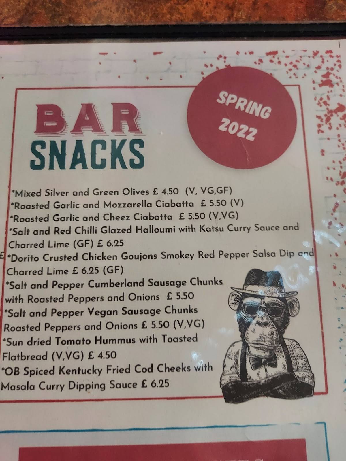 Menu at The Old Bank pub & bar, Carlisle