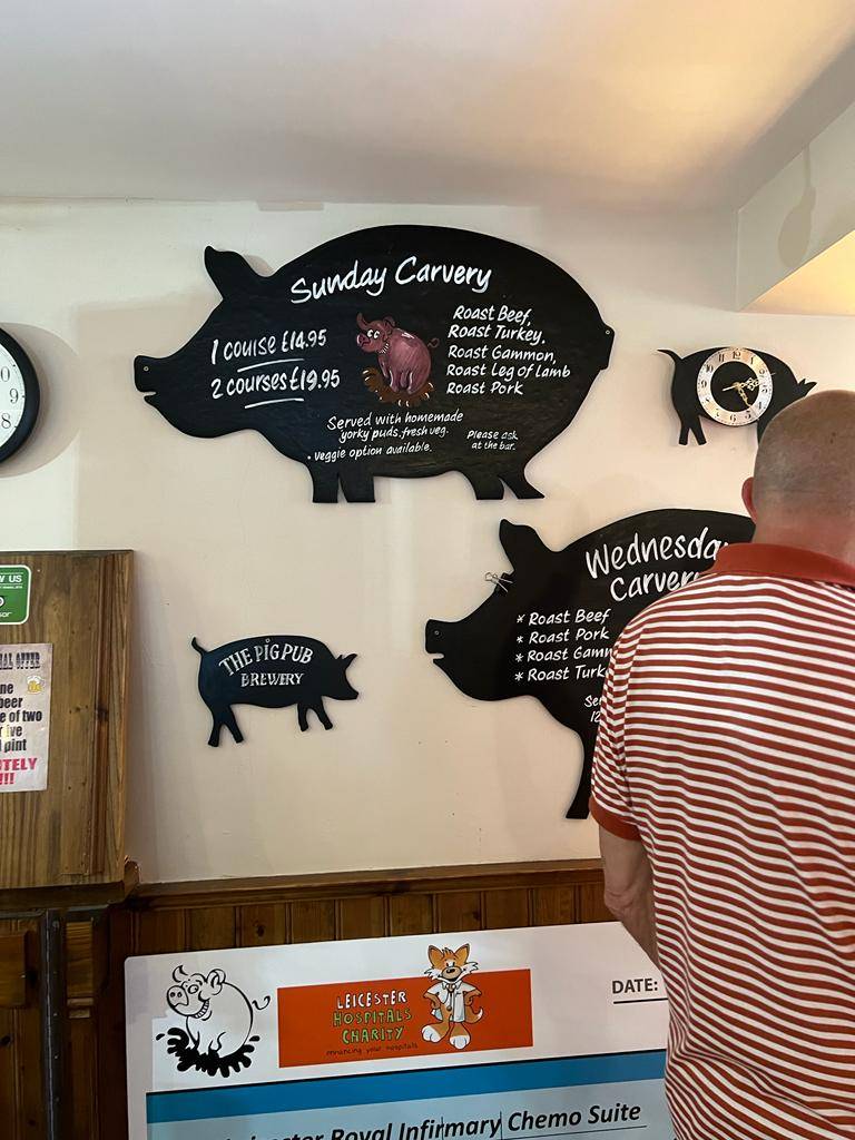 Menu at The Pig In Muck pub & bar, Ullesthorpe