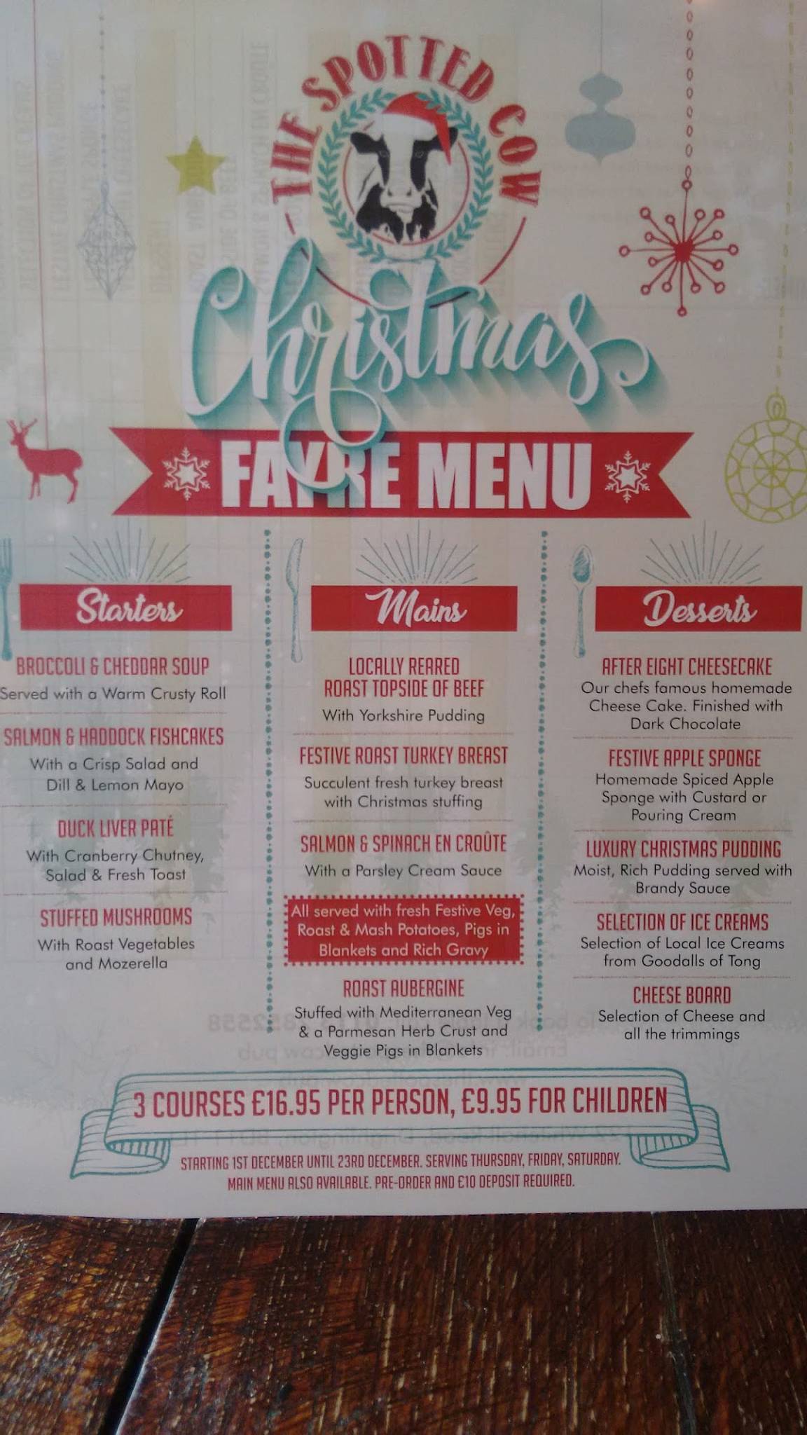 Menu at The Spotted Cow pub & bar, Bradford, 122 Whitehall Rd