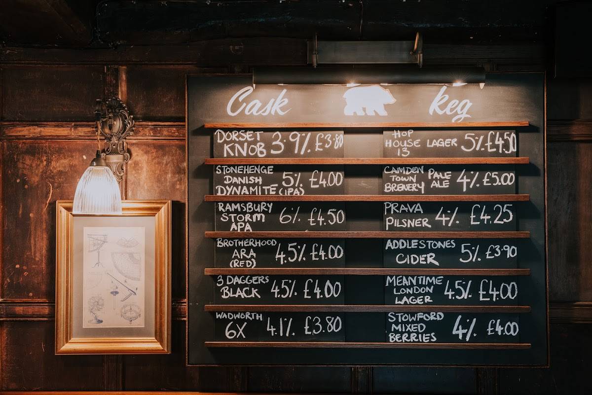 Menu at The White Bear pub & bar, Devizes
