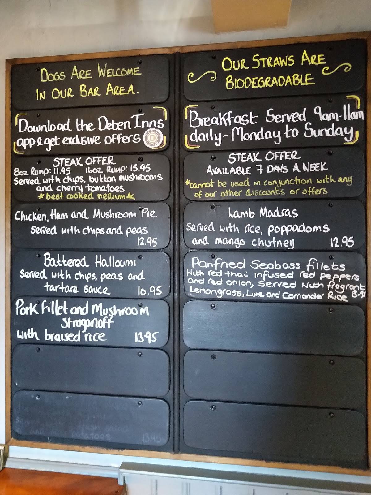 Menu at The Wilford Bridge pub & bar, Woodbridge