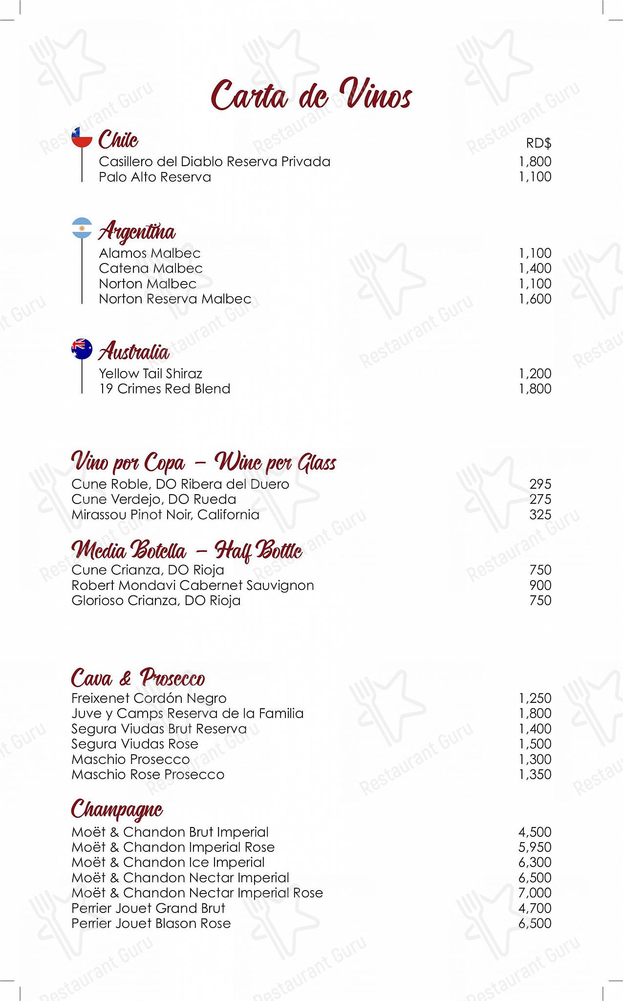 Carta de Vent Lounge & Club, Santo Domingo