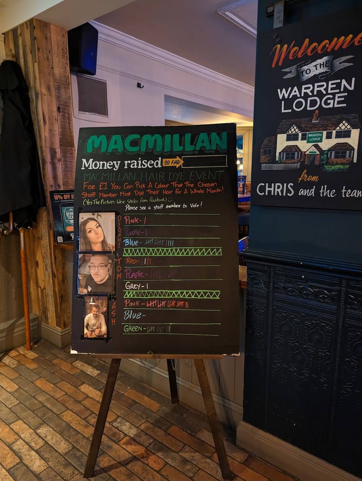 Menu at Warren Lodge pub & bar, Scunthorpe