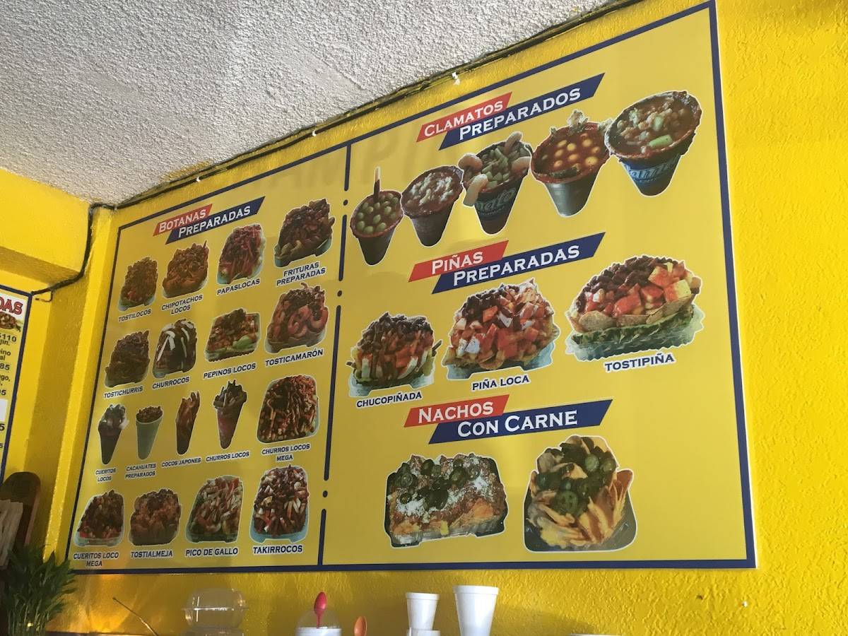 Carta de RASPADOS CHAMPIÑA, Tijuana, C. Salvador Díaz Mirón 4ta.