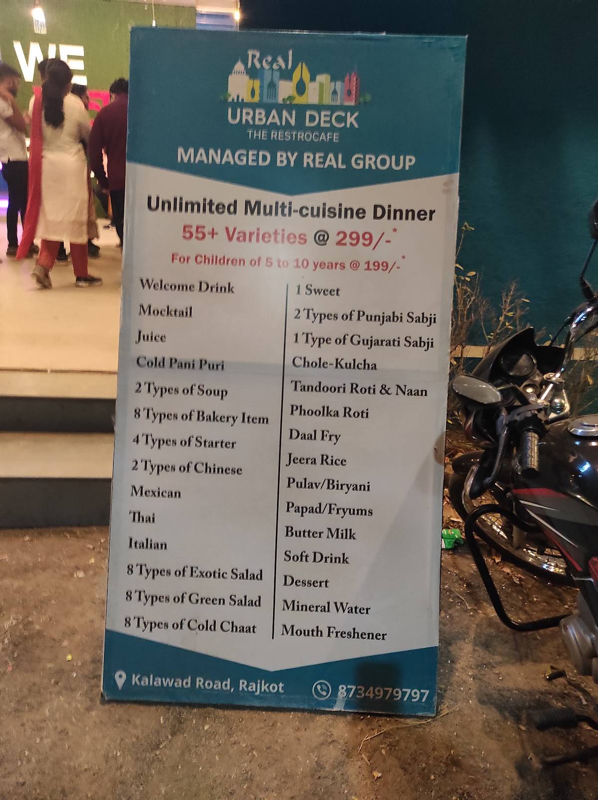 Menu at REAL URBAN DECK THE RESTRO CAFE, Rajkot