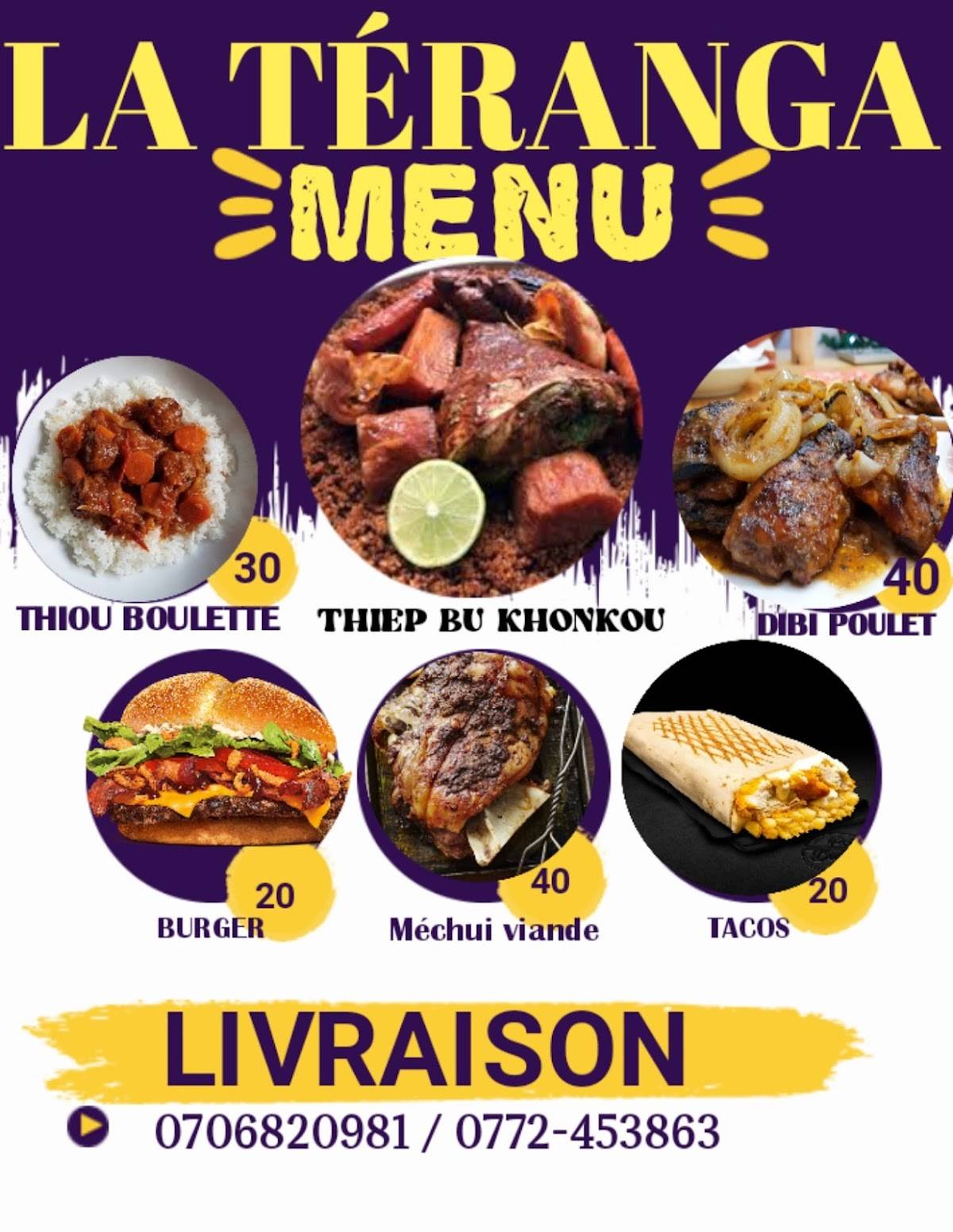 Menu at RESTAURANT LA TERANGAziad, Casablanca