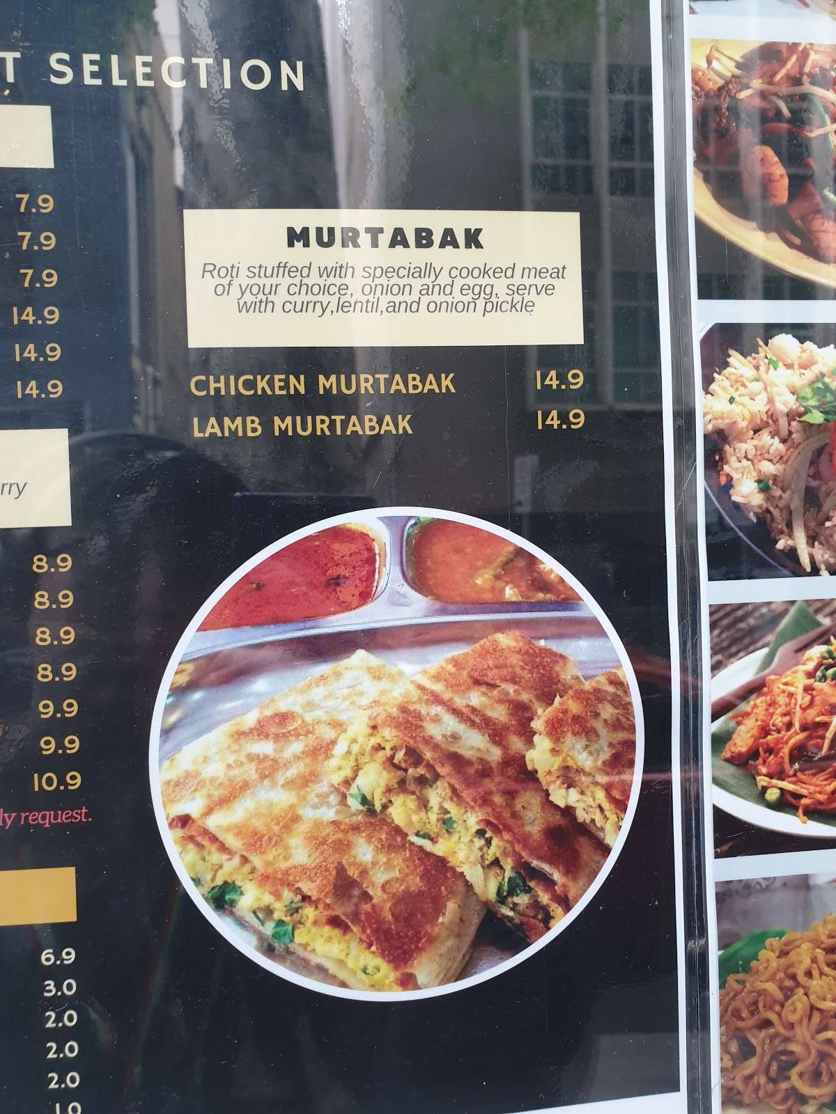 Menu at ROTI BAR, Melbourne, 416-418 Little Collins St