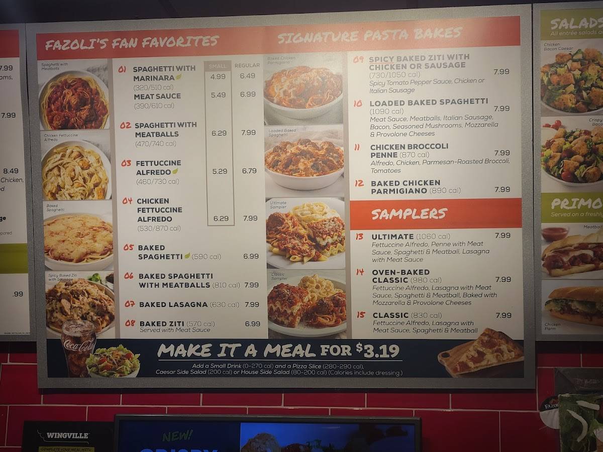 Menu at Rafael's Italian Restaurant, Cleveland, Treasury Dr SE