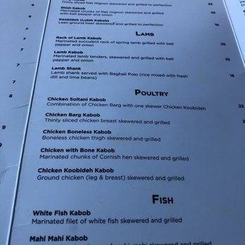 Menu at Raffi's Place restaurant, Glendale