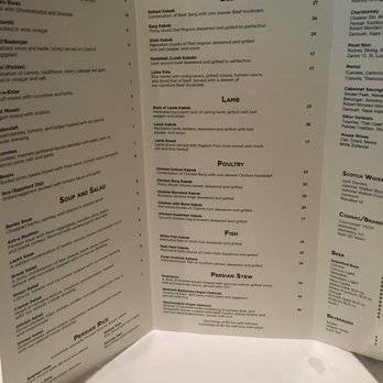 Menu at Raffi's Place restaurant, Glendale