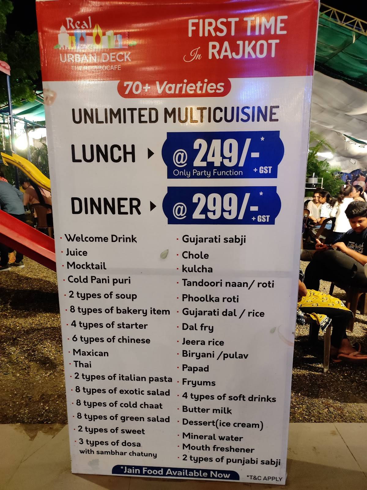 Menu at REAL URBAN DECK THE RESTRO CAFE, Rajkot